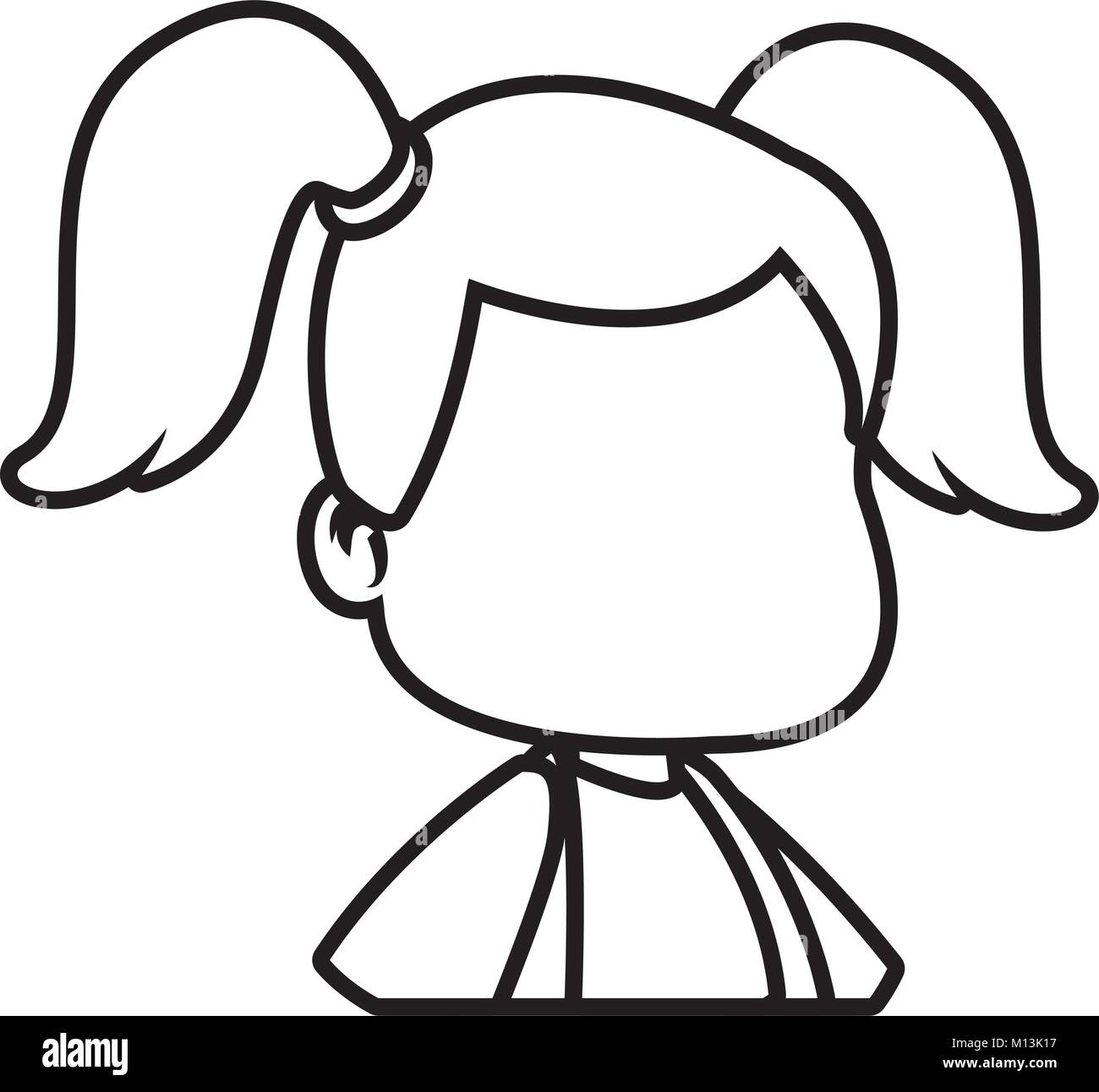 Faceless girl cartoon Stock Vector Image & Art - Alamy