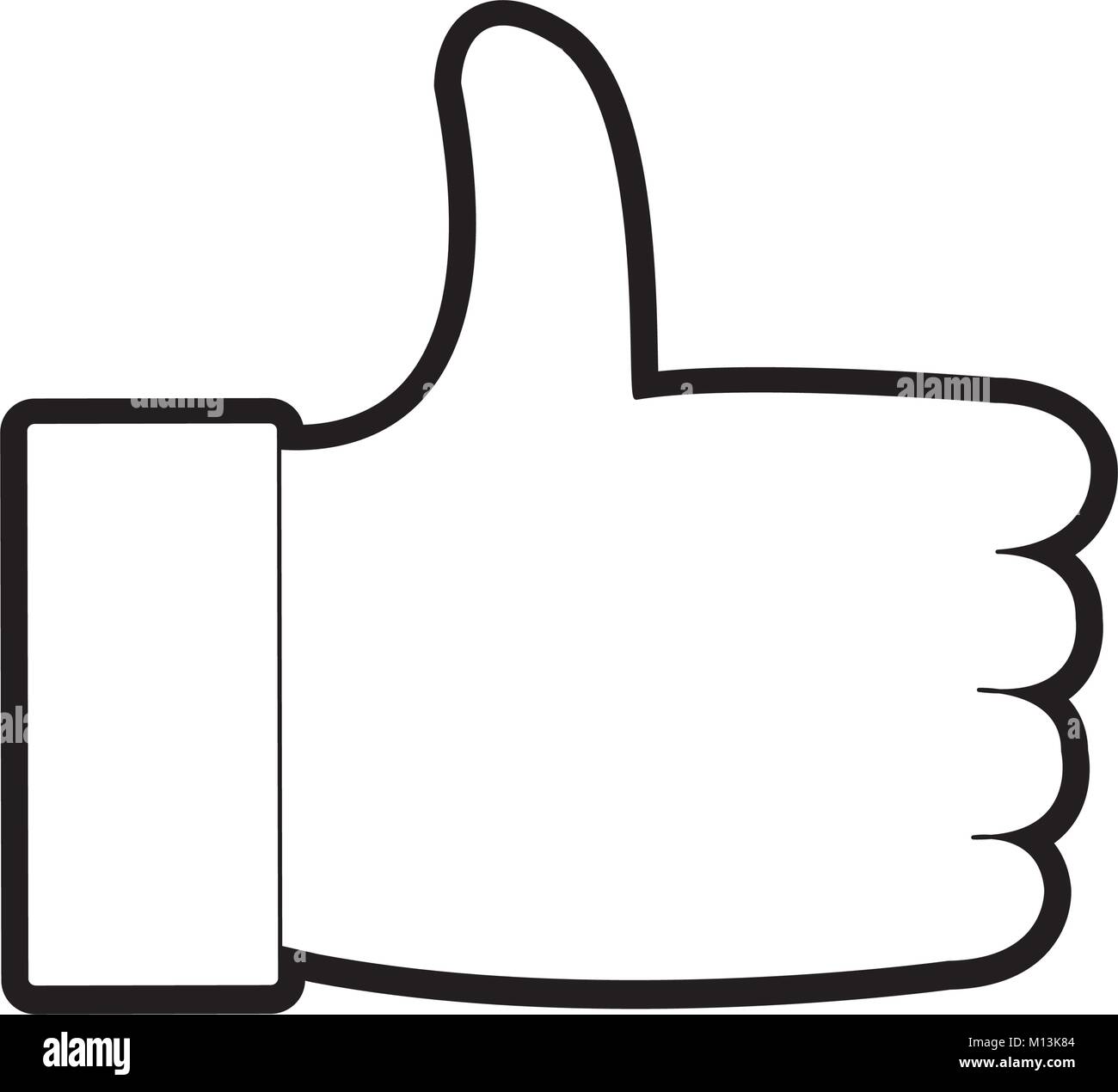 Thumbs up of human hand and finger theme Isolated design Vector ...