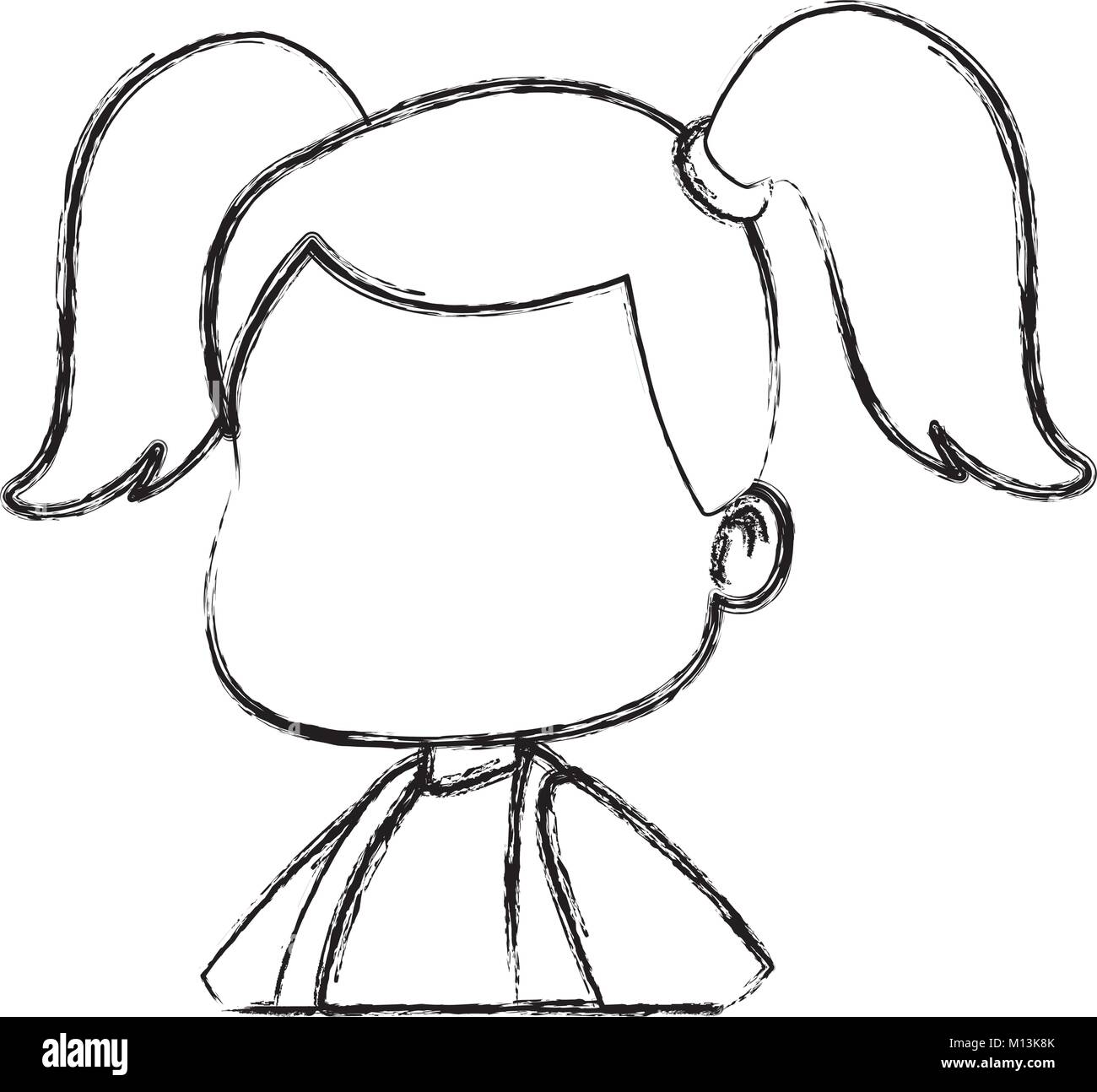 Faceless girl cartoon Stock Vector Image & Art - Alamy