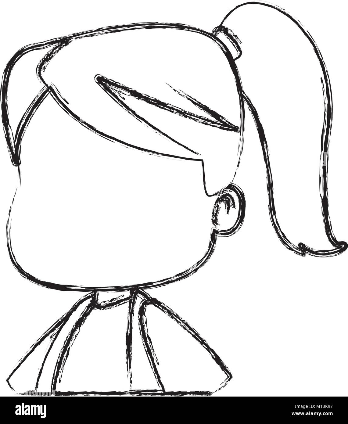 Faceless girl cartoon Stock Vector Image & Art - Alamy