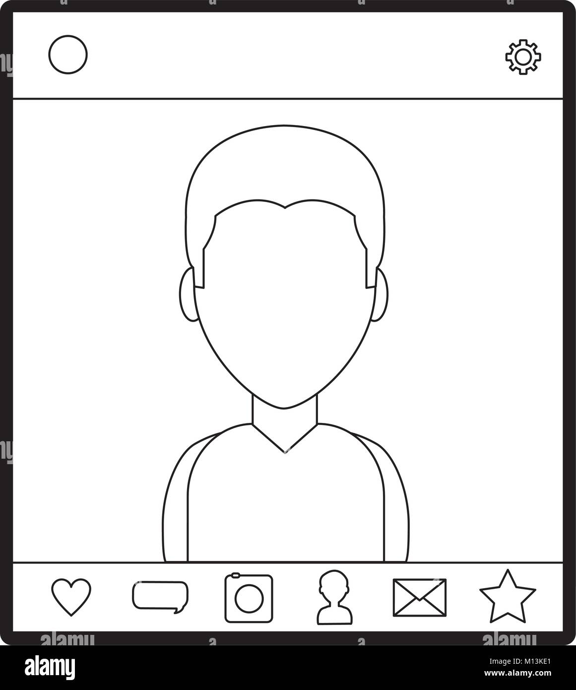 Boy and chat of social media and multimedia theme Isolated design ...