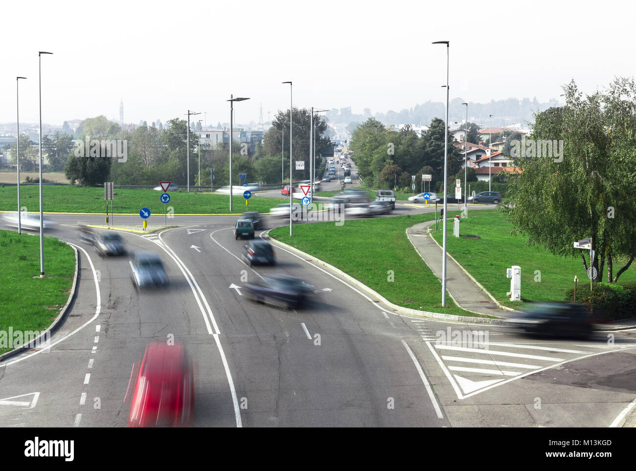 Roundabout traffic circle rotary asphalt hi-res stock photography and ...