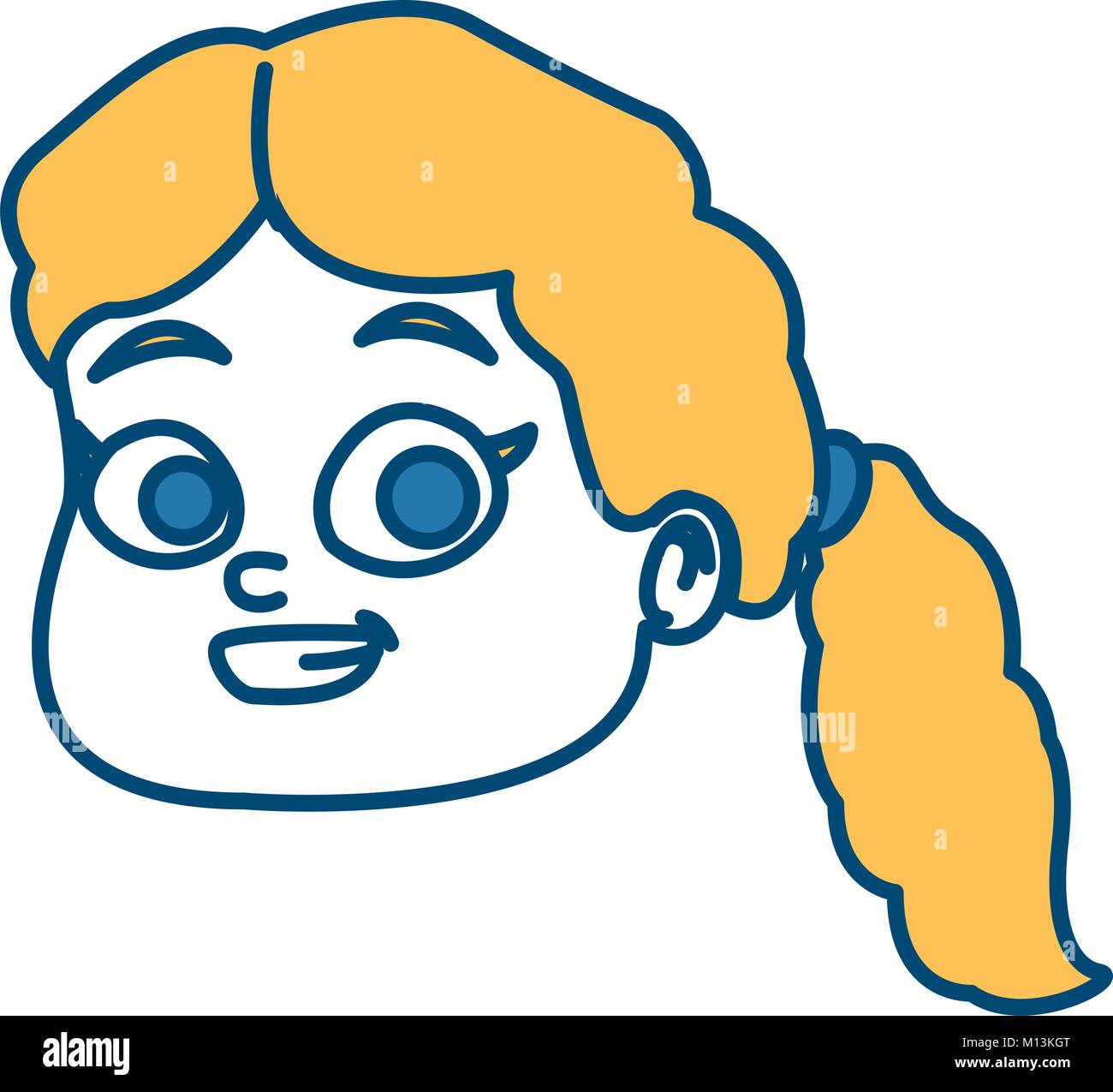 Cute girl face cartoon Stock Vector Image & Art - Alamy