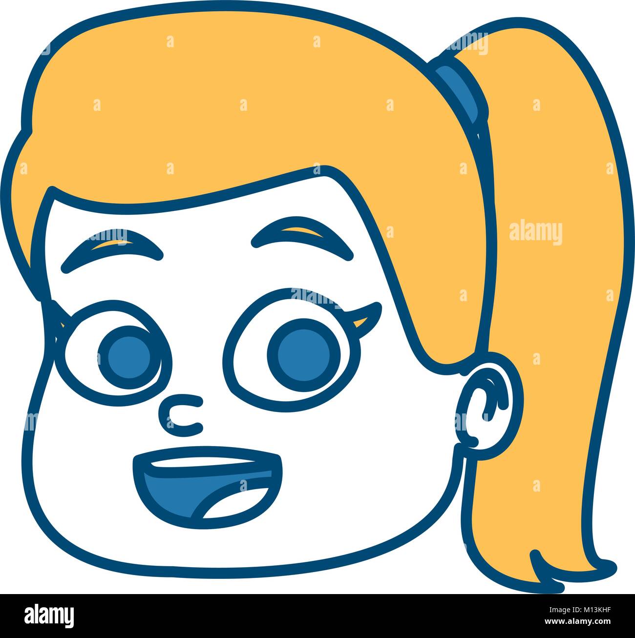 Cute girl face cartoon Stock Vector Image & Art - Alamy