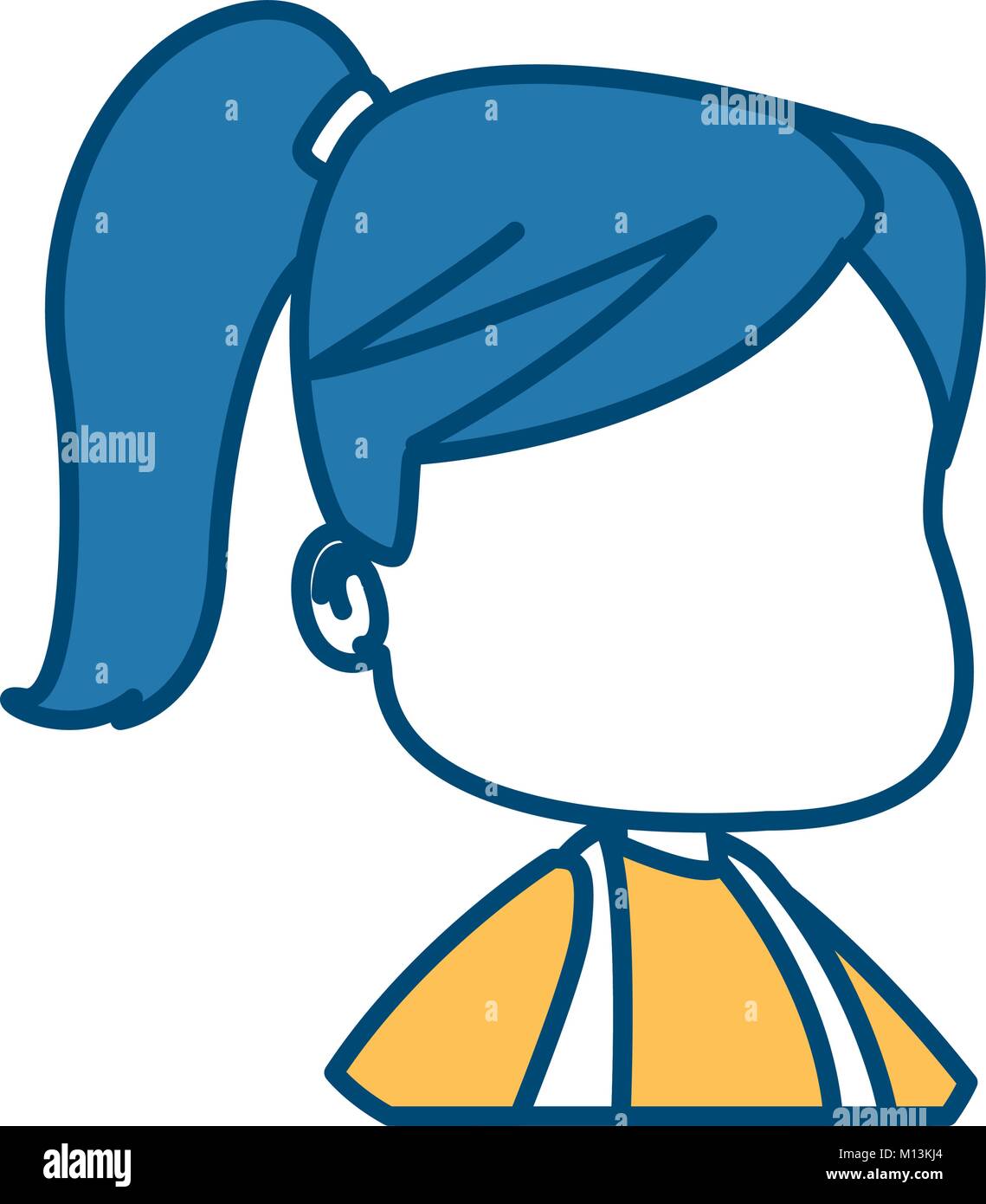 Faceless girl cartoon Stock Vector Image & Art - Alamy