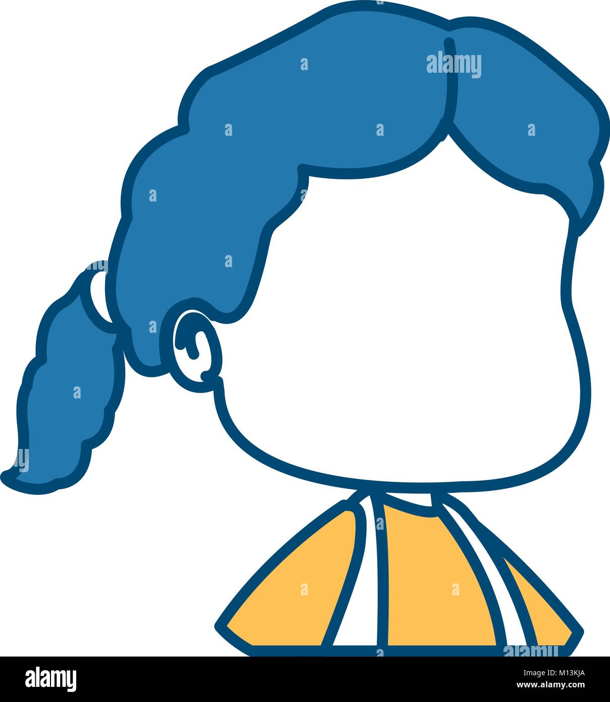 Faceless girl cartoon Stock Vector Image & Art - Alamy