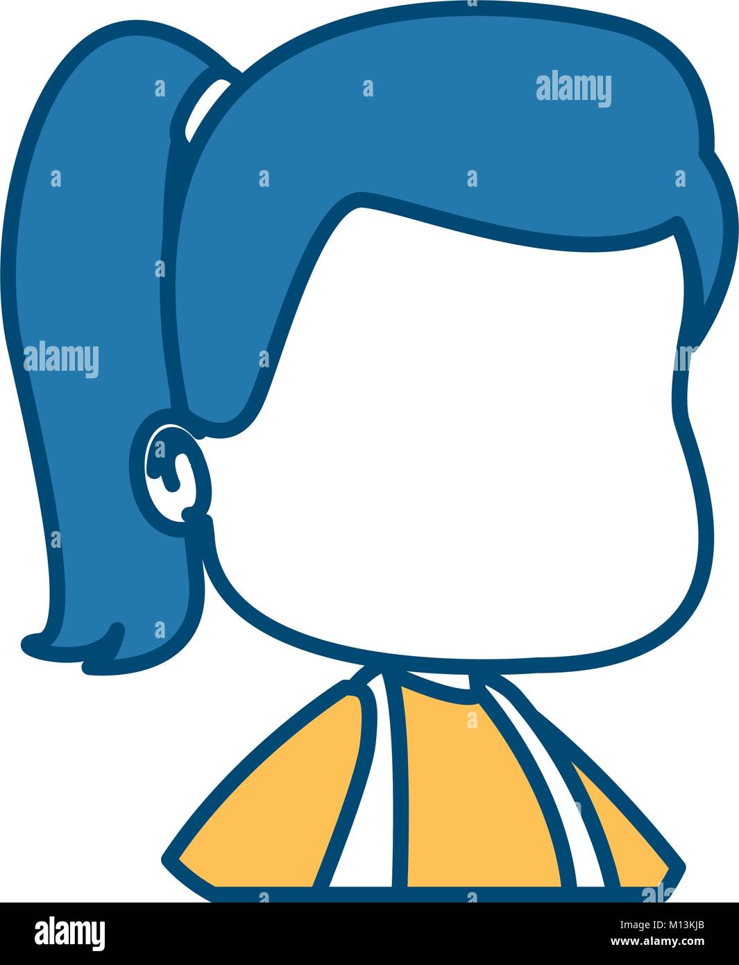 Faceless girl cartoon Stock Vector Image & Art - Alamy