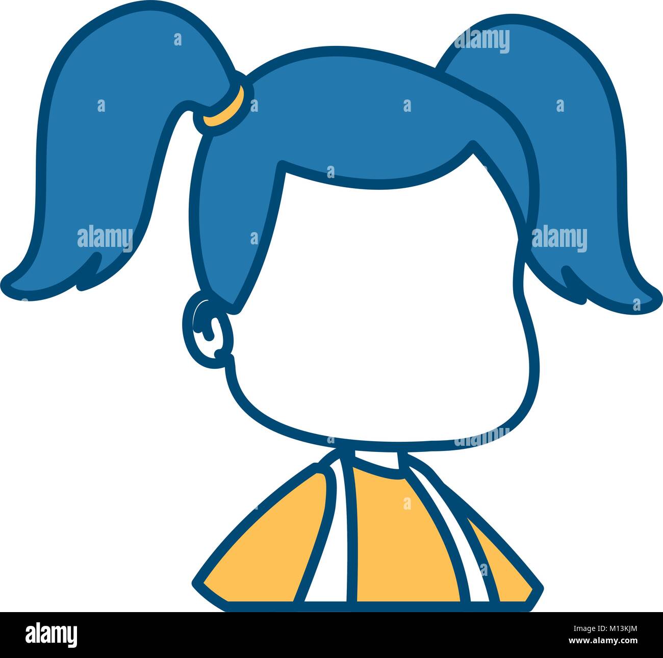Faceless girl cartoon Stock Vector Image & Art - Alamy