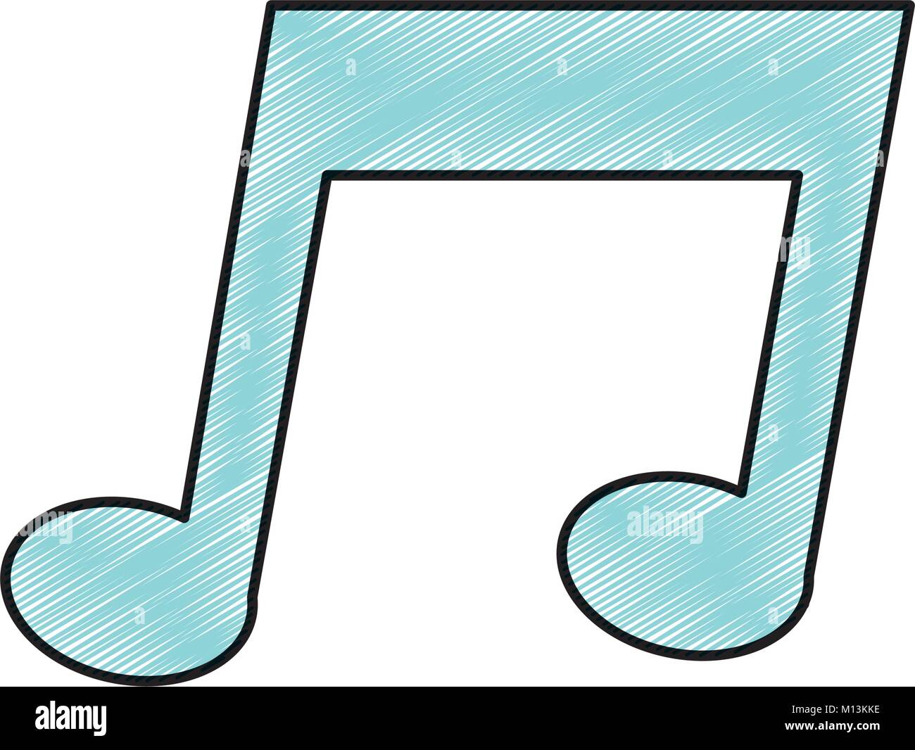 Music note of sound pentagram and musical theme Isolated design Vector ...