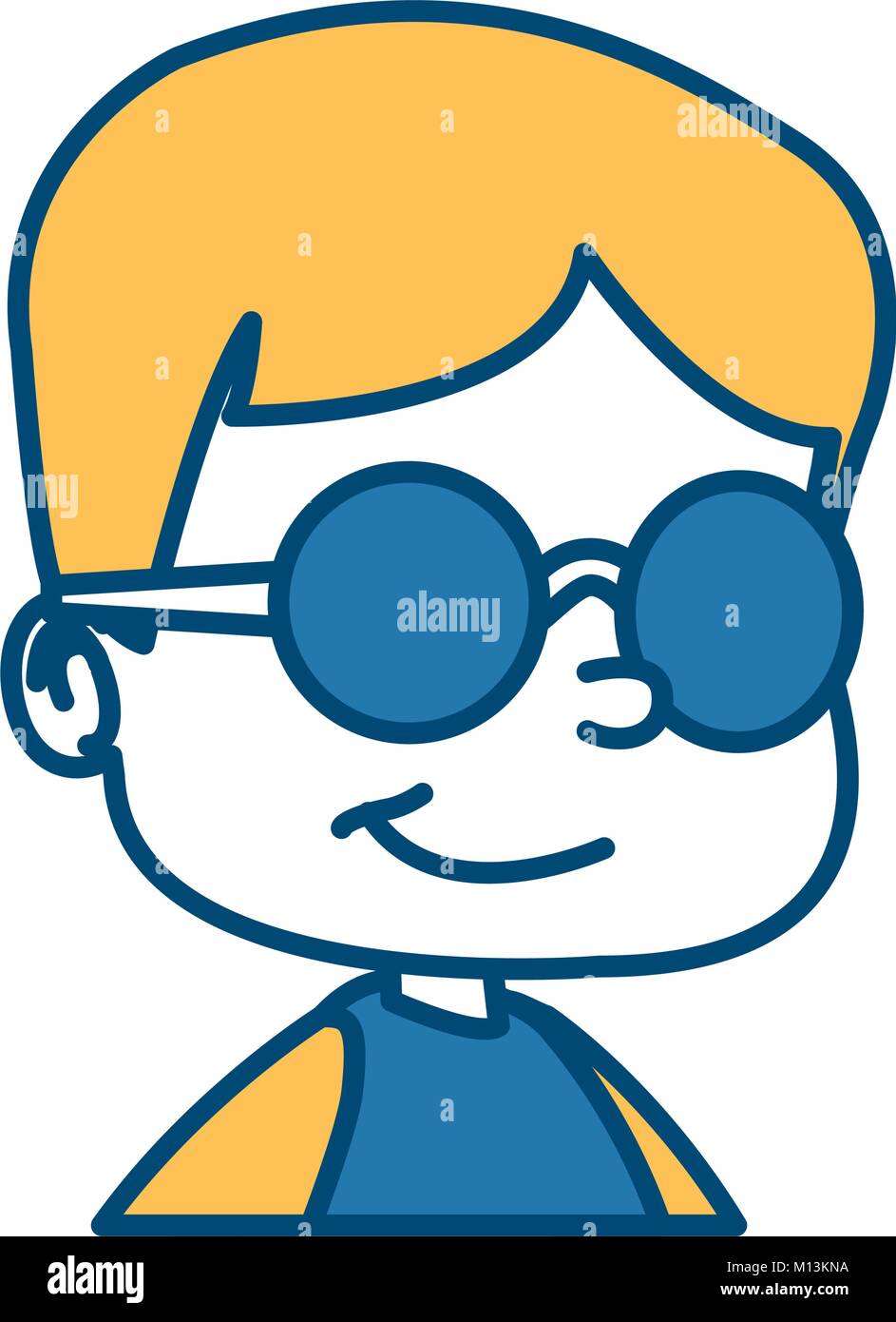 School boy with glasses cartoon Stock Vector Image & Art - Alamy