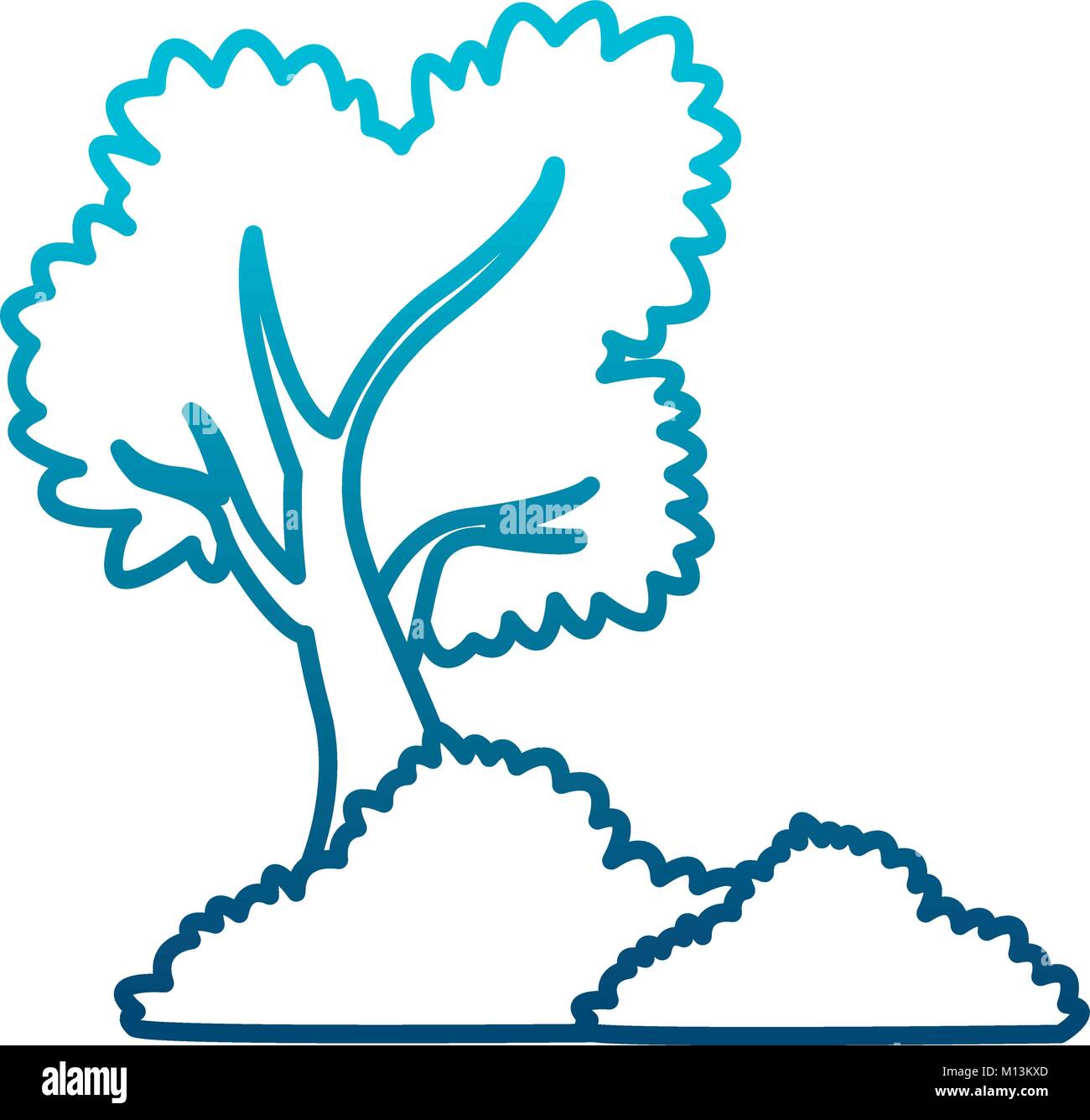 Tree and bushes cartoon Stock Vector Image & Art - Alamy