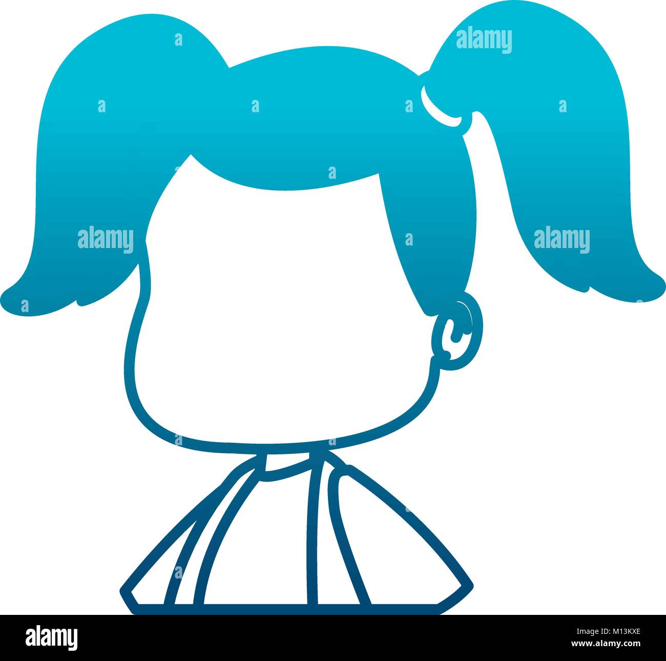 Faceless girl cartoon Stock Vector Image & Art - Alamy