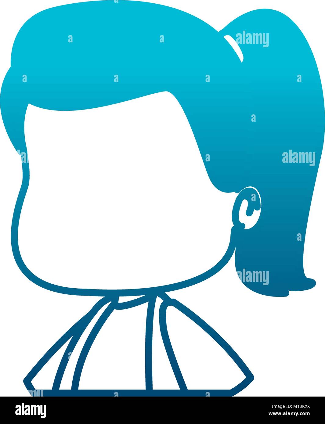 Faceless girl cartoon Stock Vector Image & Art - Alamy