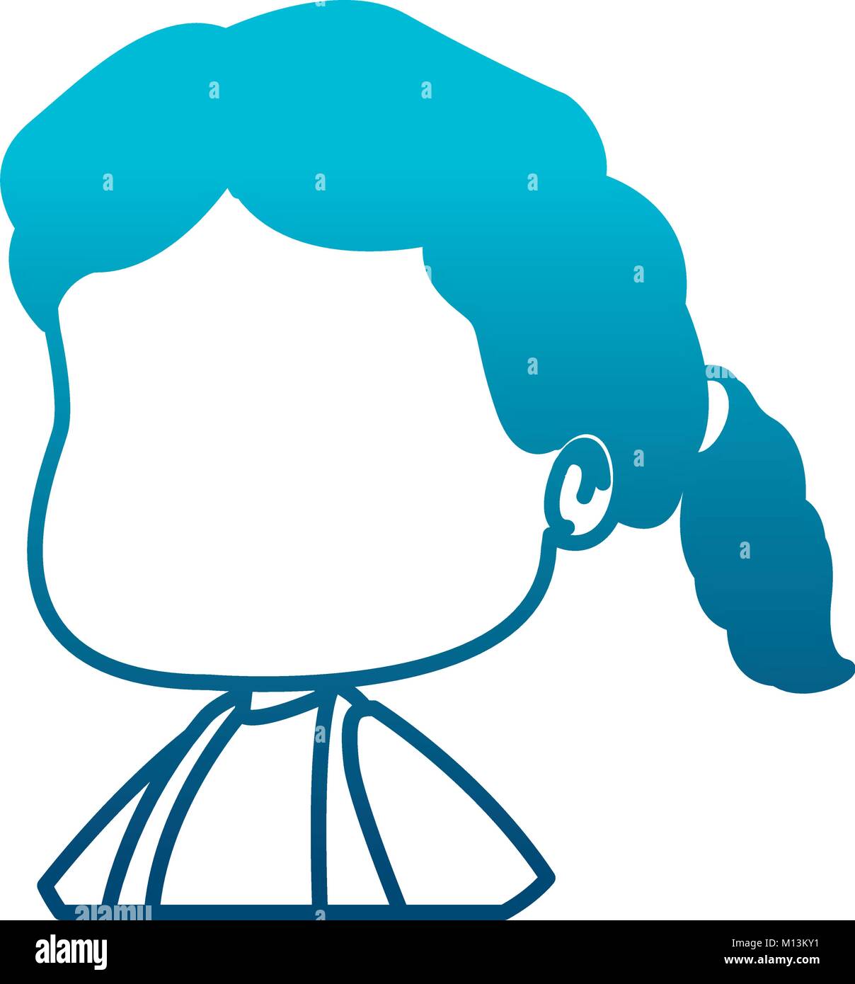 Faceless girl cartoon Stock Vector Image & Art - Alamy