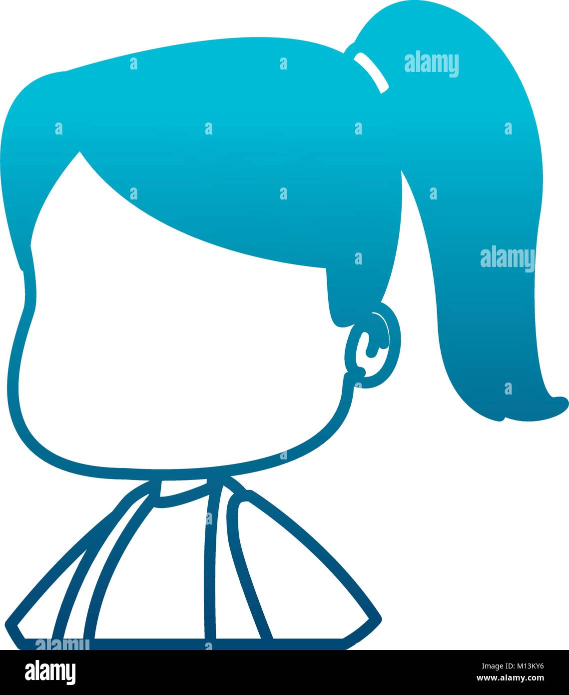 Faceless girl cartoon Stock Vector Image & Art - Alamy