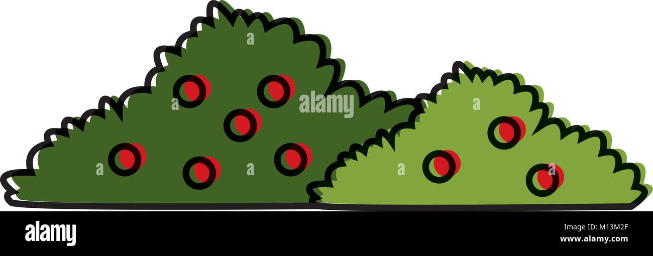 Bushes nature symbol Stock Vector Image & Art - Alamy