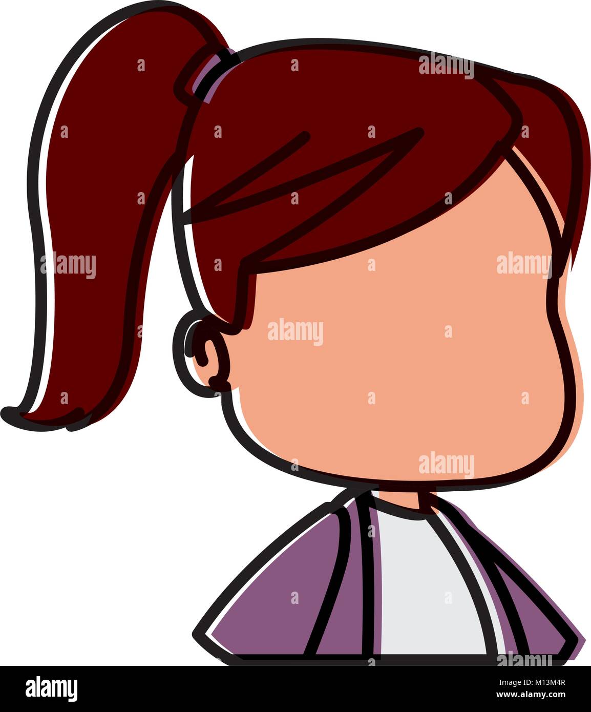 Faceless girl cartoon Stock Vector Image & Art - Alamy