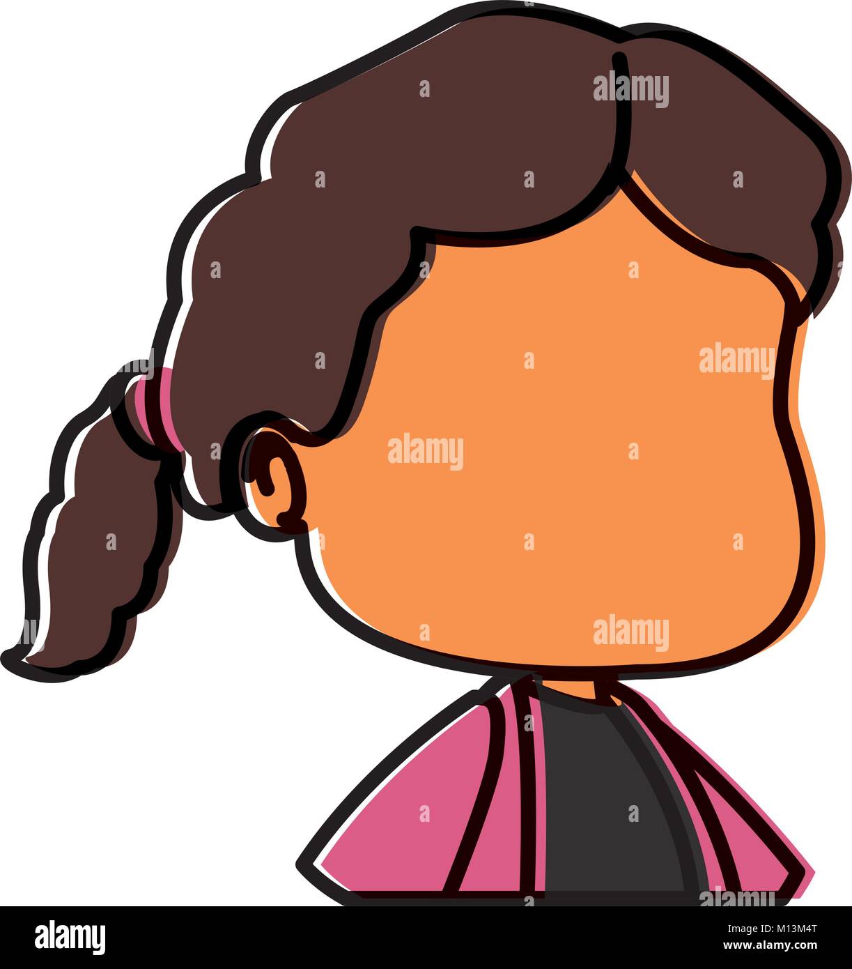 Faceless girl cartoon Stock Vector Image & Art - Alamy