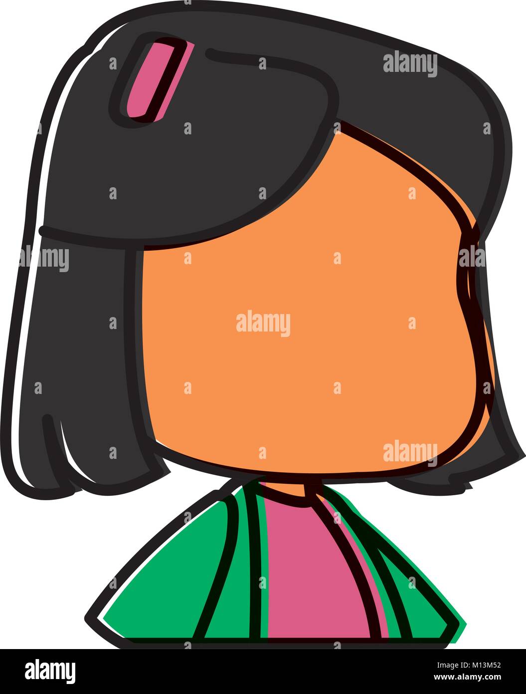 Faceless girl cartoon Stock Vector Image & Art - Alamy
