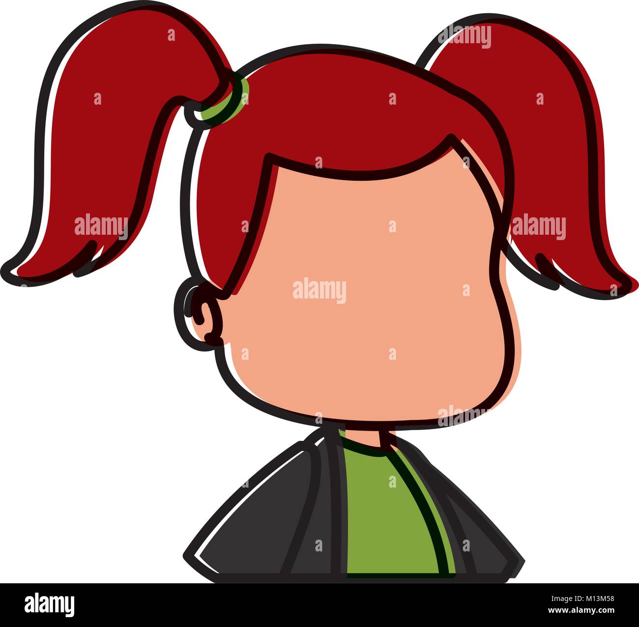 Faceless girl cartoon Stock Vector Image & Art - Alamy