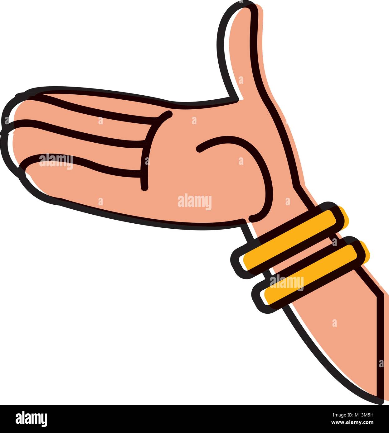 Hand with palm open cartoon Stock Vector Image & Art - Alamy