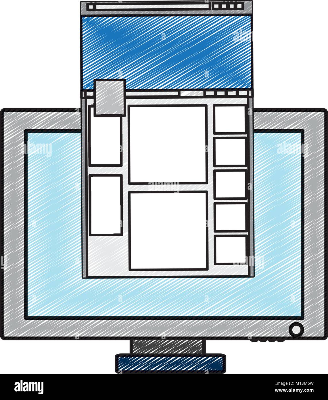 Computer of device gadget and technology theme Isolated design Vector ...