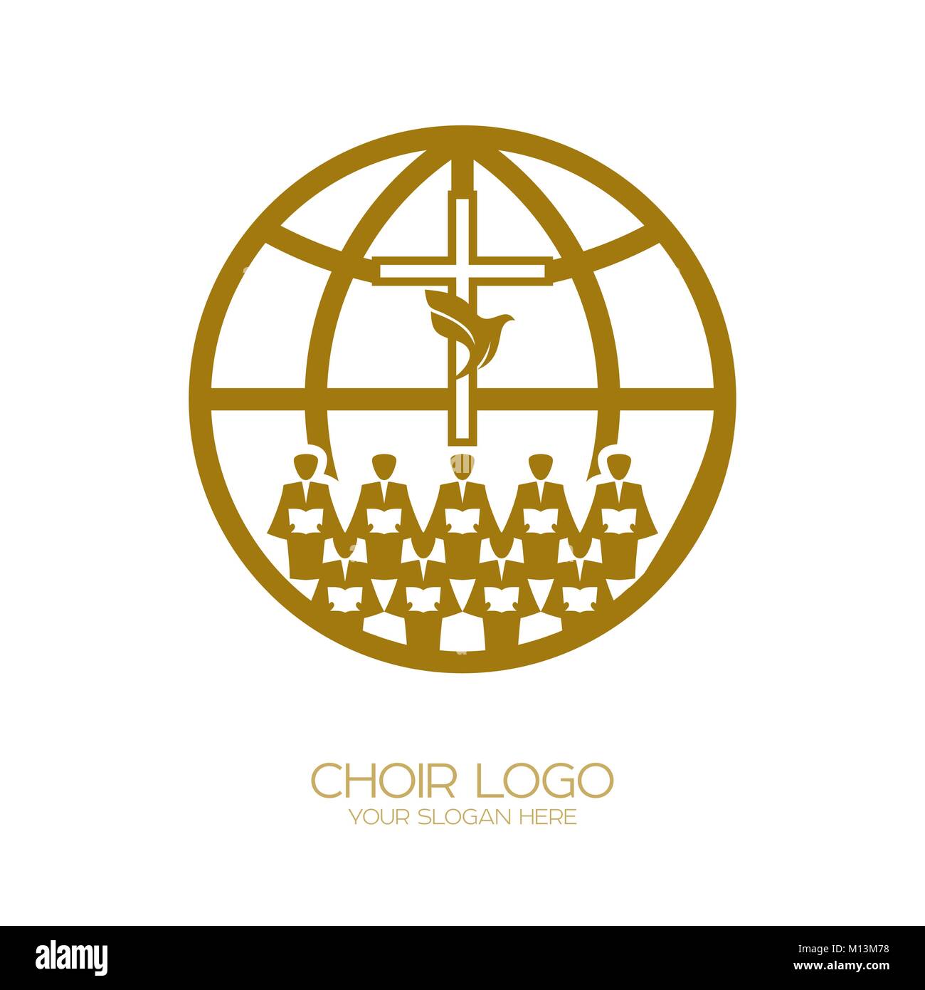 Music logo. Christian symbols. A Chorus Throughout the Earth Praises ...