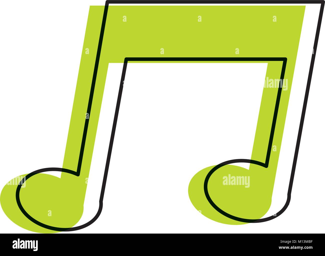 Music note of sound pentagram and musical theme Isolated design Vector ...