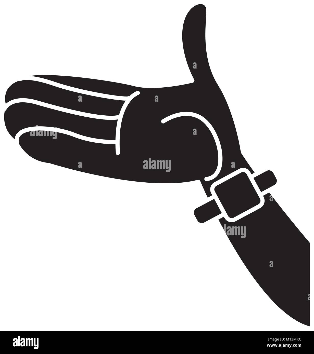 Hand with palm open cartoon Stock Vector Image & Art - Alamy