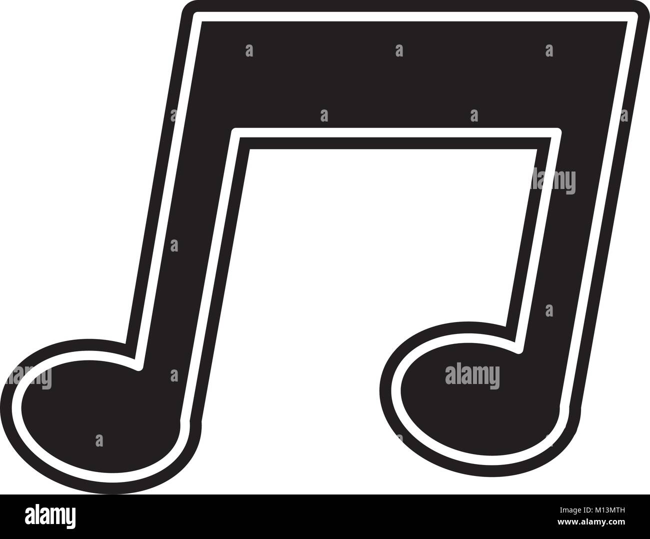 Music note of sound pentagram and musical theme Isolated design Vector ...
