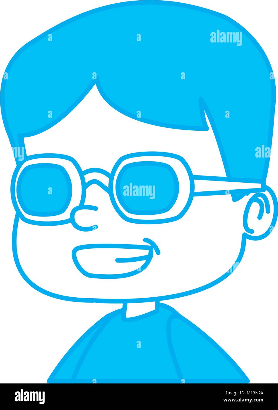 School boy with glasses cartoon Stock Vector Image & Art - Alamy