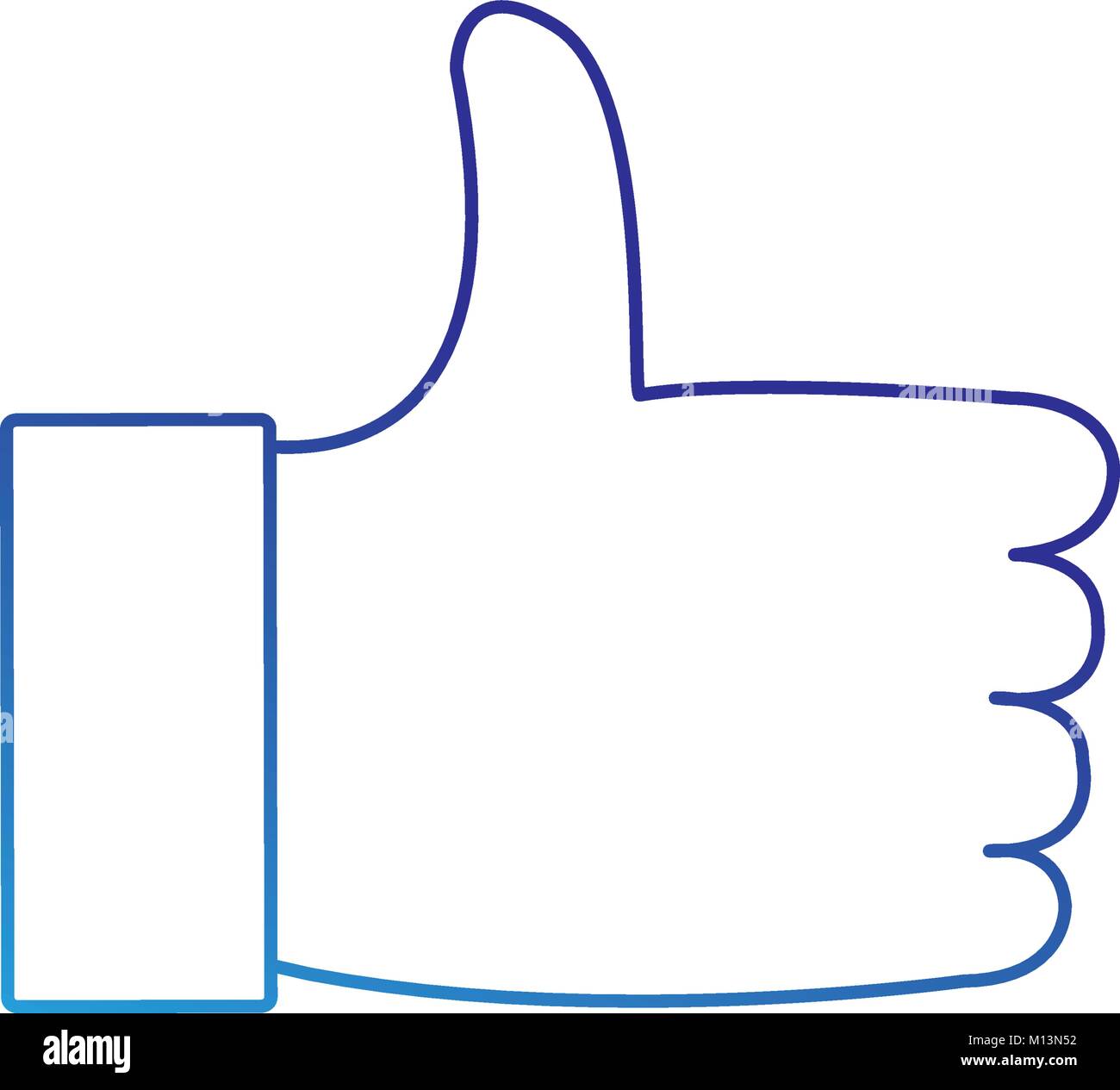 Thumbs up of human hand and finger theme Isolated design Vector ...