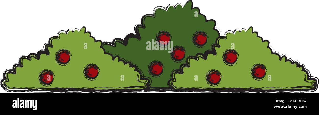 Bushes nature symbol Stock Vector Image & Art - Alamy