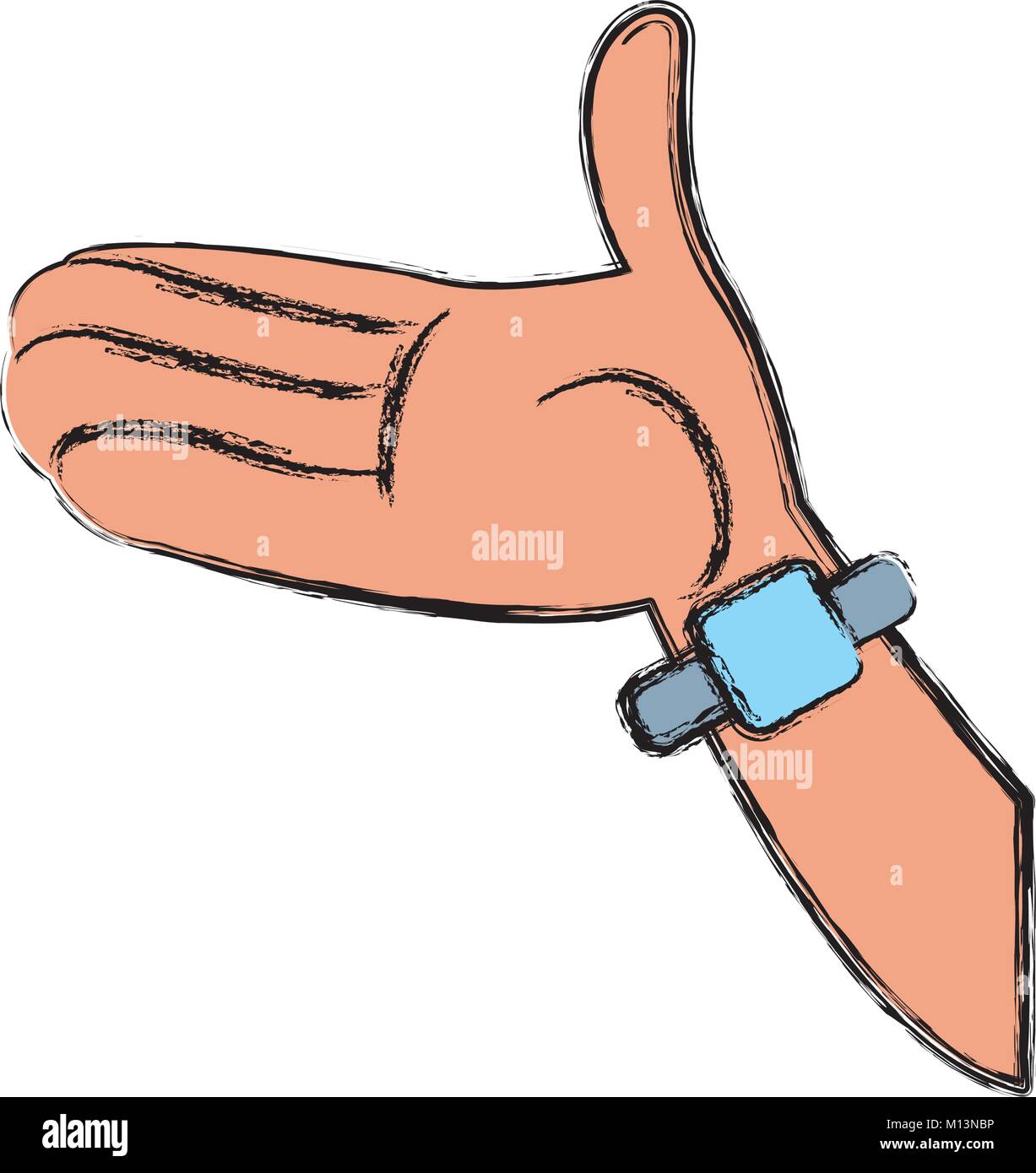 Hand with palm open cartoon Stock Vector Image & Art - Alamy