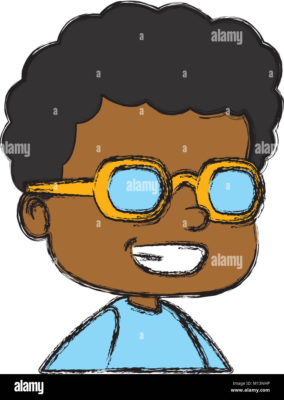 School boy with glasses cartoon Stock Vector Image & Art - Alamy