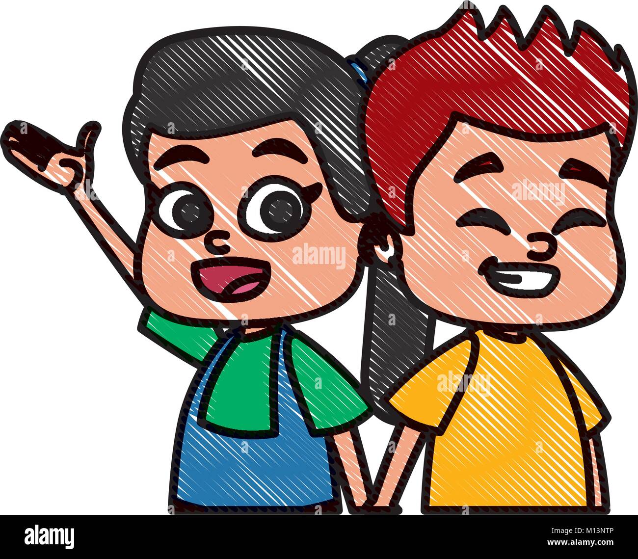 Little school kids cartoon Stock Vector Image & Art - Alamy
