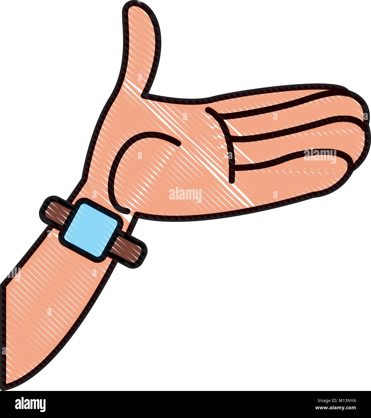 Hand with palm open cartoon Stock Vector Image & Art - Alamy