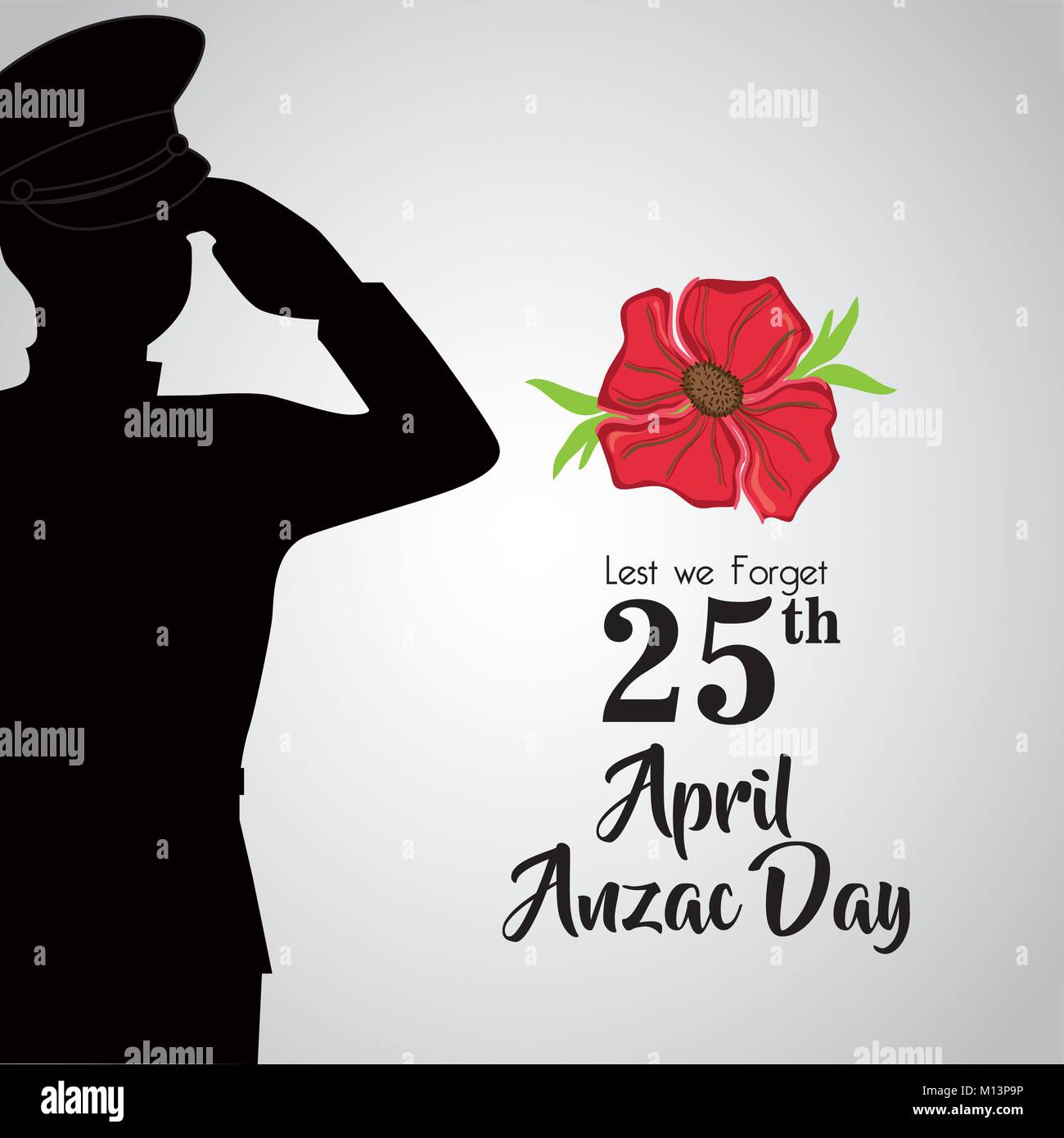 soldier with hat to anzac day memory vector illustration Stock Vector ...