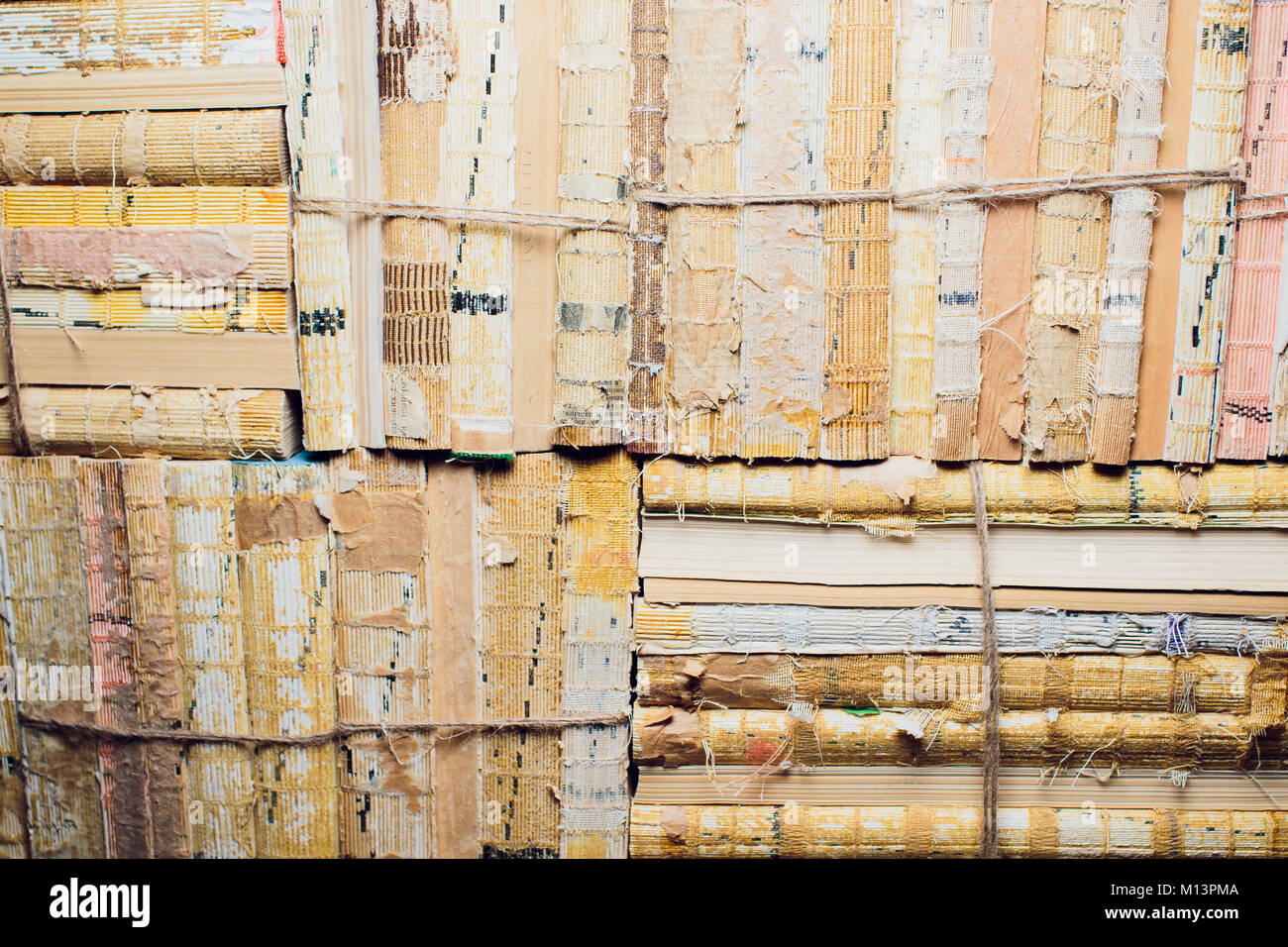 Closeup of old book pages texture Stock Photo - Alamy
