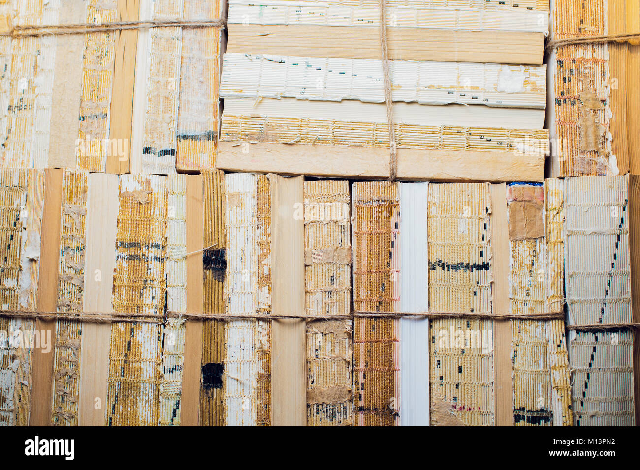 Closeup of old book pages texture Stock Photo - Alamy
