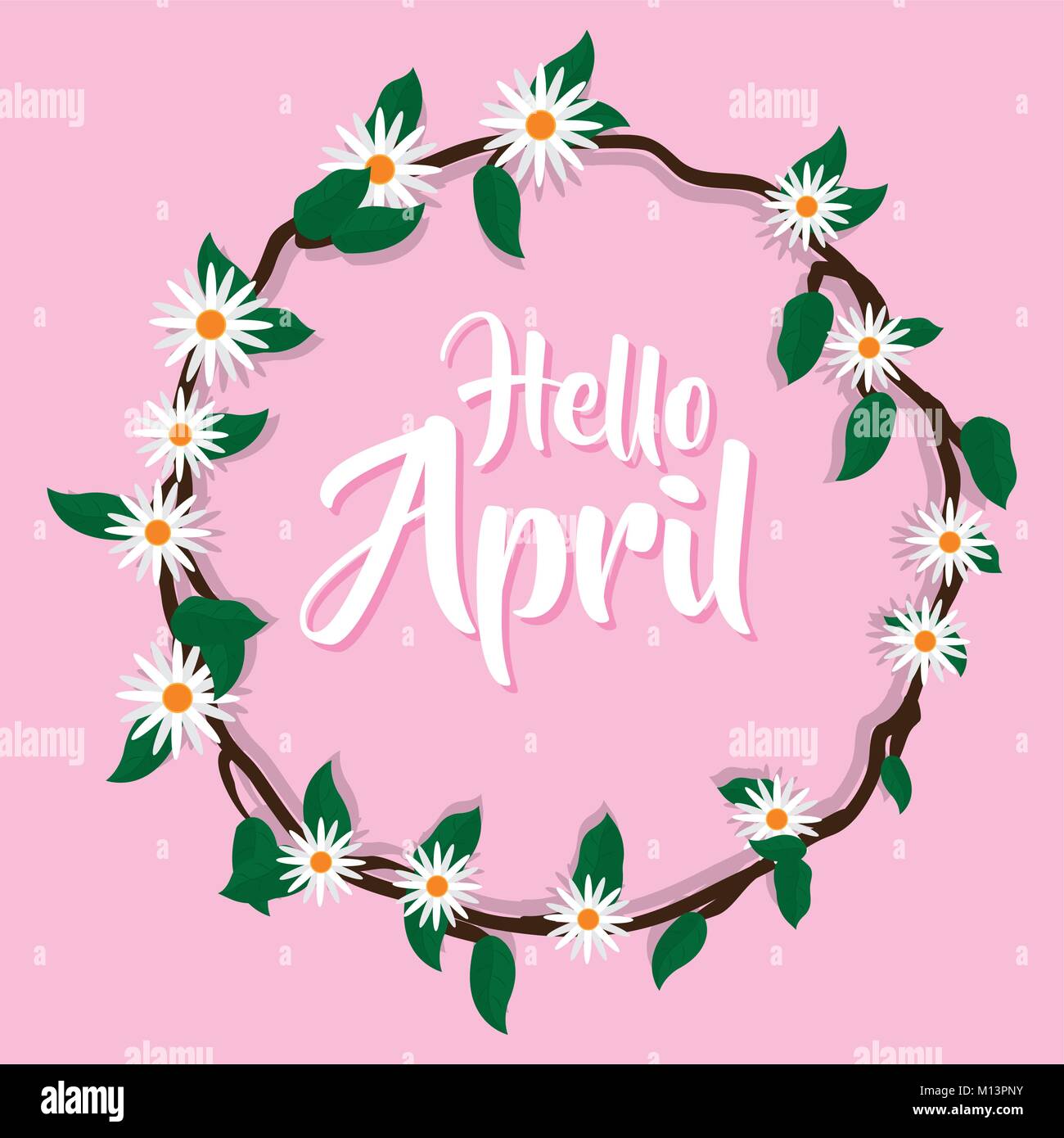 Hello April design Stock Vector Image & Art - Alamy
