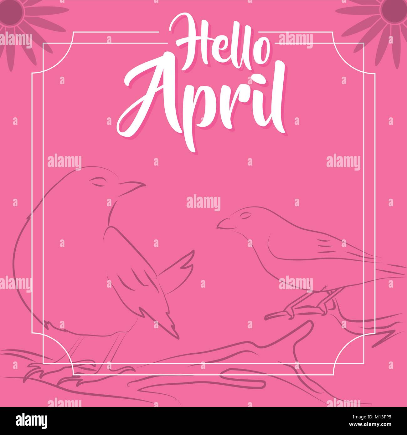Hello April design Stock Vector Image & Art - Alamy
