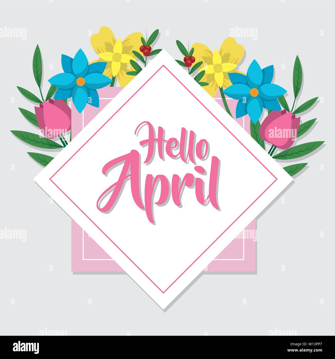 Hello April design Stock Vector Image & Art - Alamy