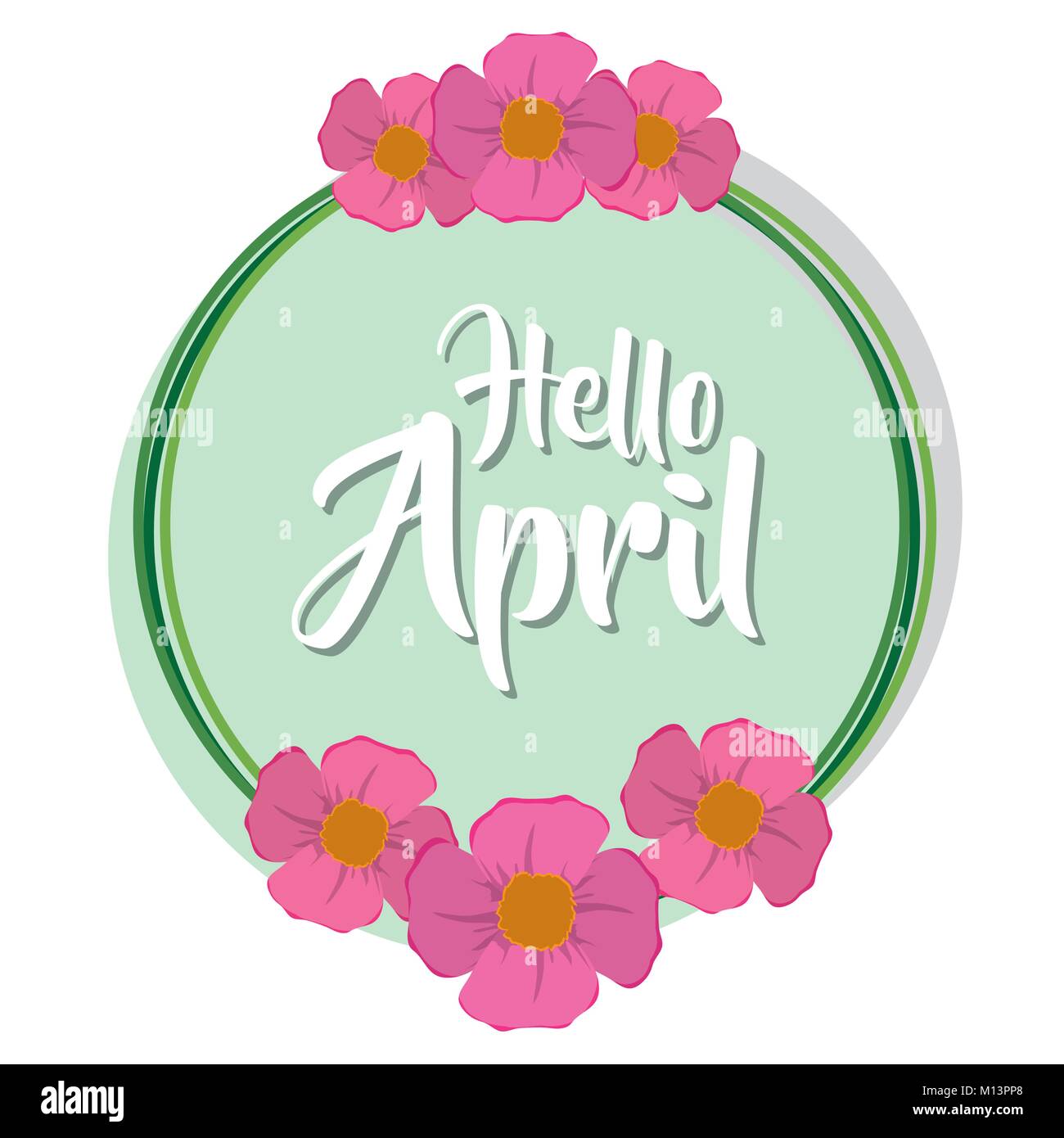 Hello April design Stock Vector Image & Art - Alamy