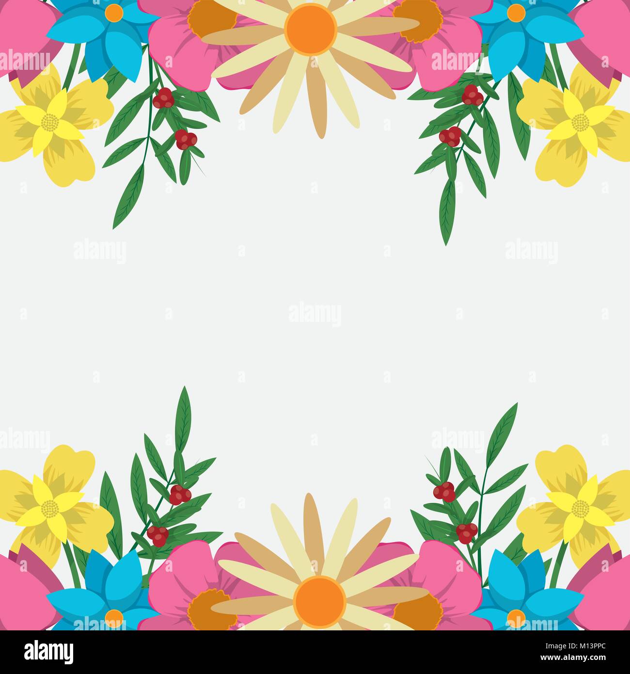 Flowers frame design Stock Vector Image & Art - Alamy