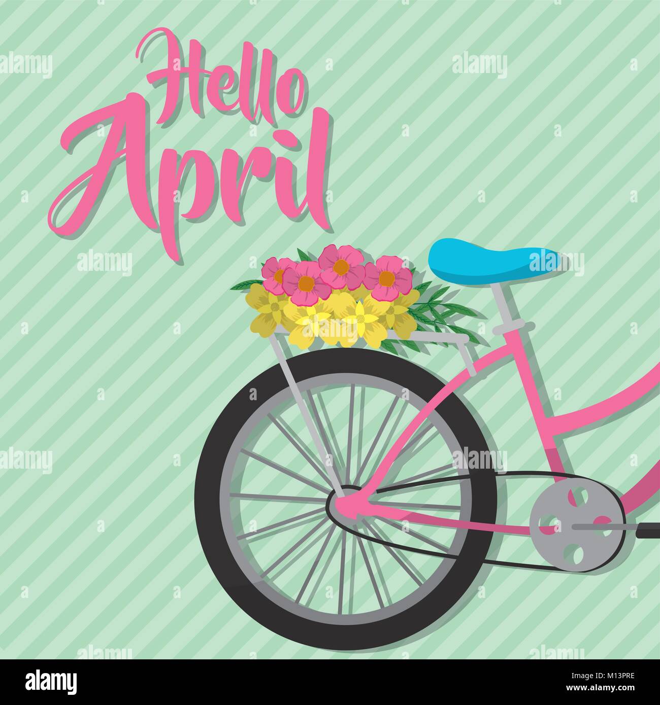 Hello April design Stock Vector Image & Art - Alamy