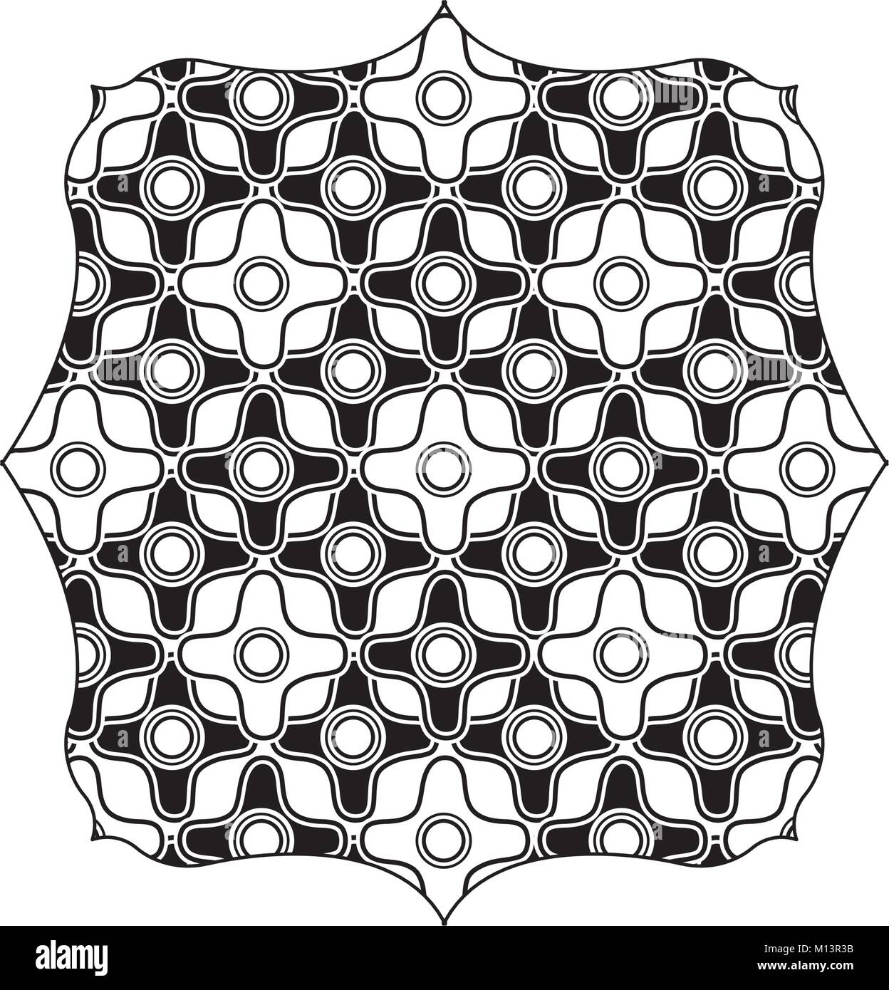 silhouette square with graphic seamless decoration background design ...