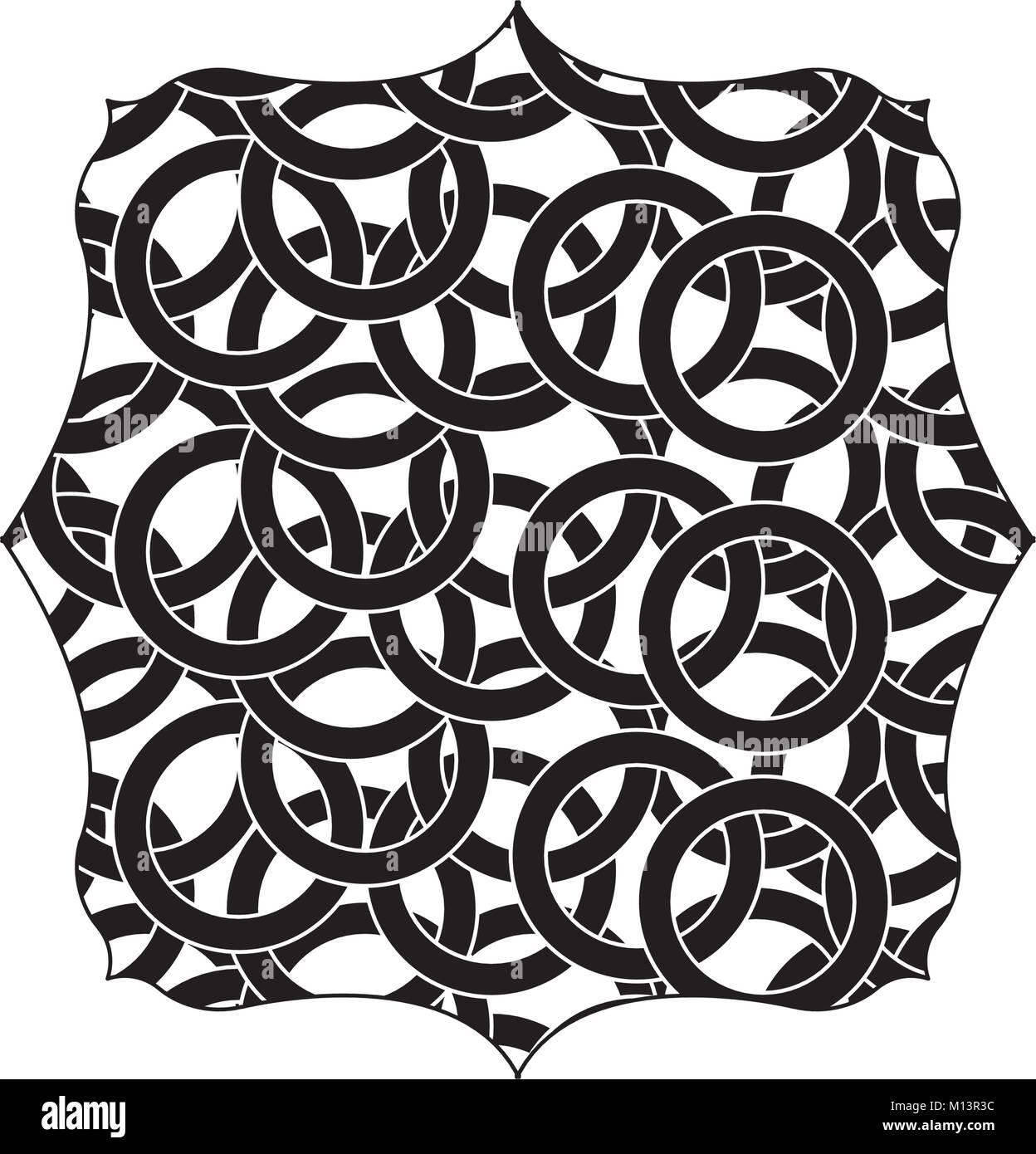 silhouette square with graphic seamless decoration background style ...