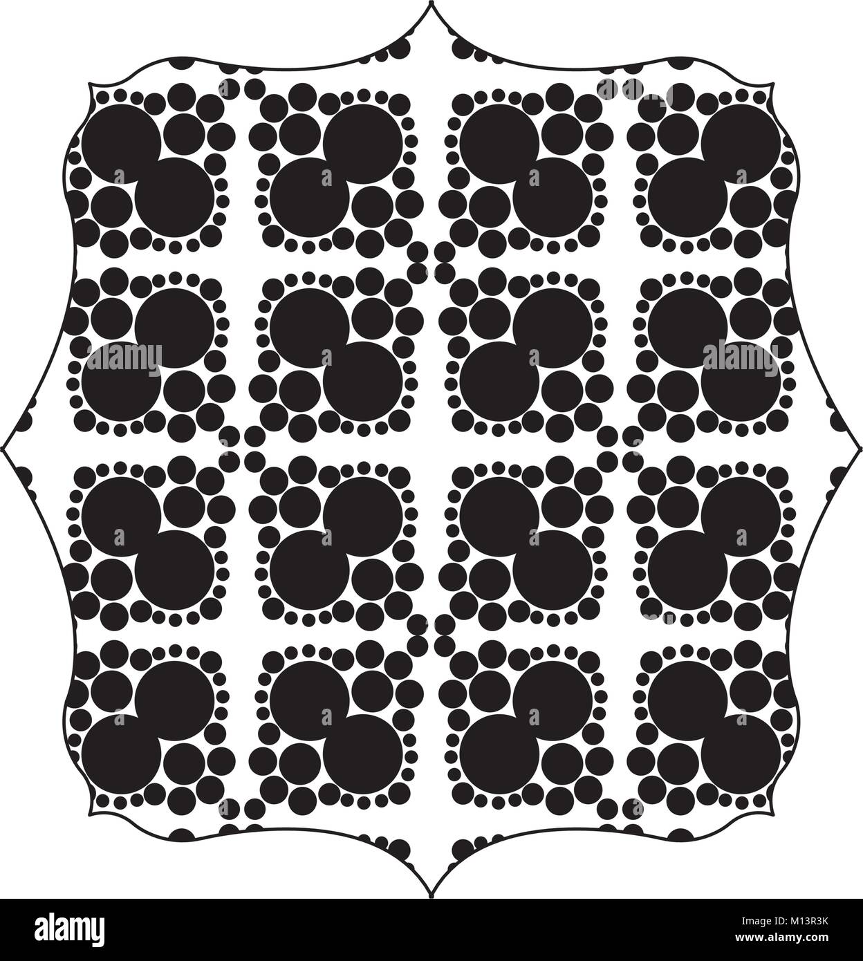silhouette square with graphic seamless pattern background style Stock ...