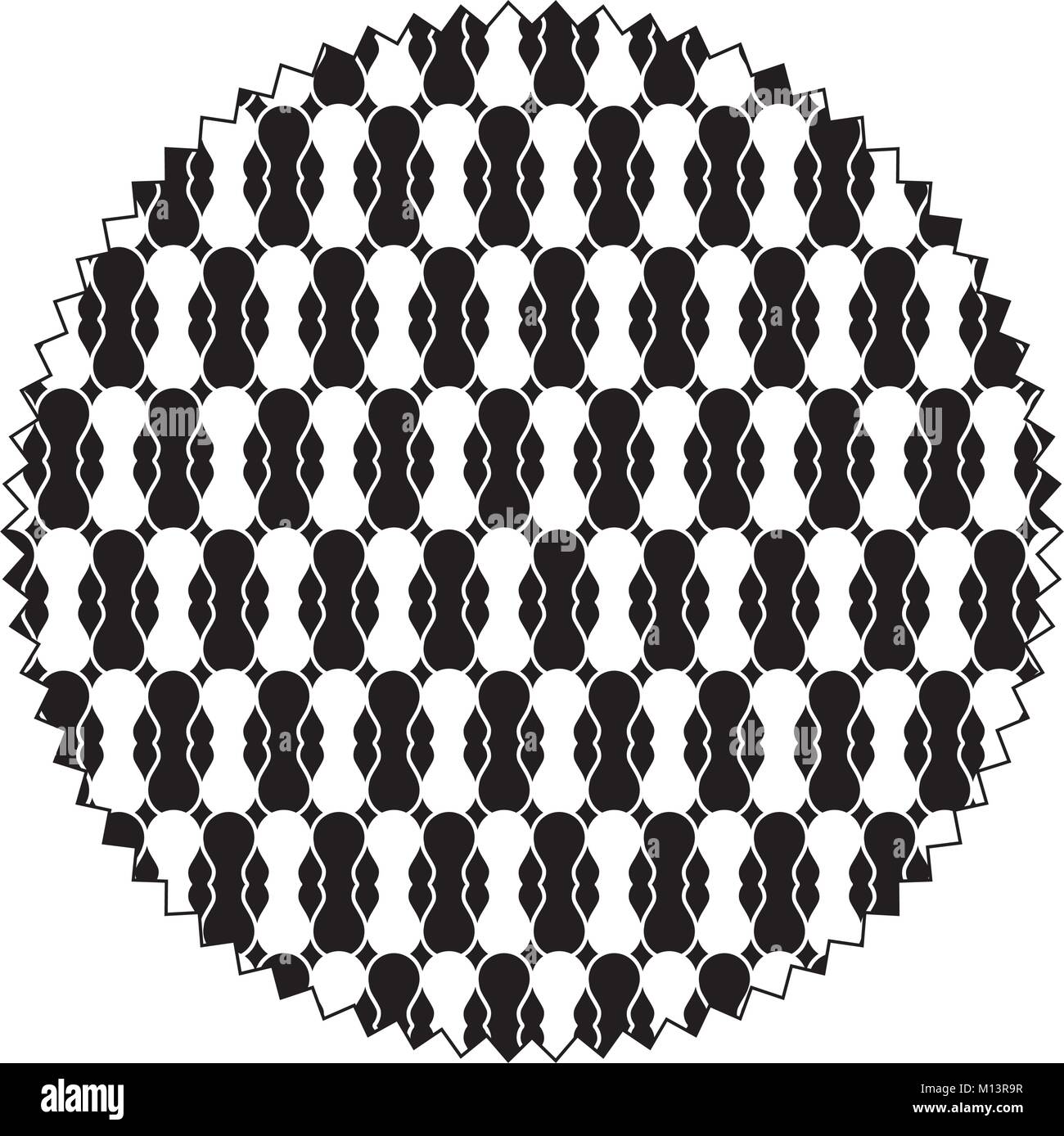 silhouette circle with graphic seamless pattern background texture ...